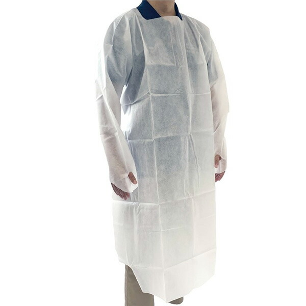 【楽天市場】【メーカー直送】ヤマショウ 不織布袖付エプロン 1枚入 YFS-009 ：イチネンネット