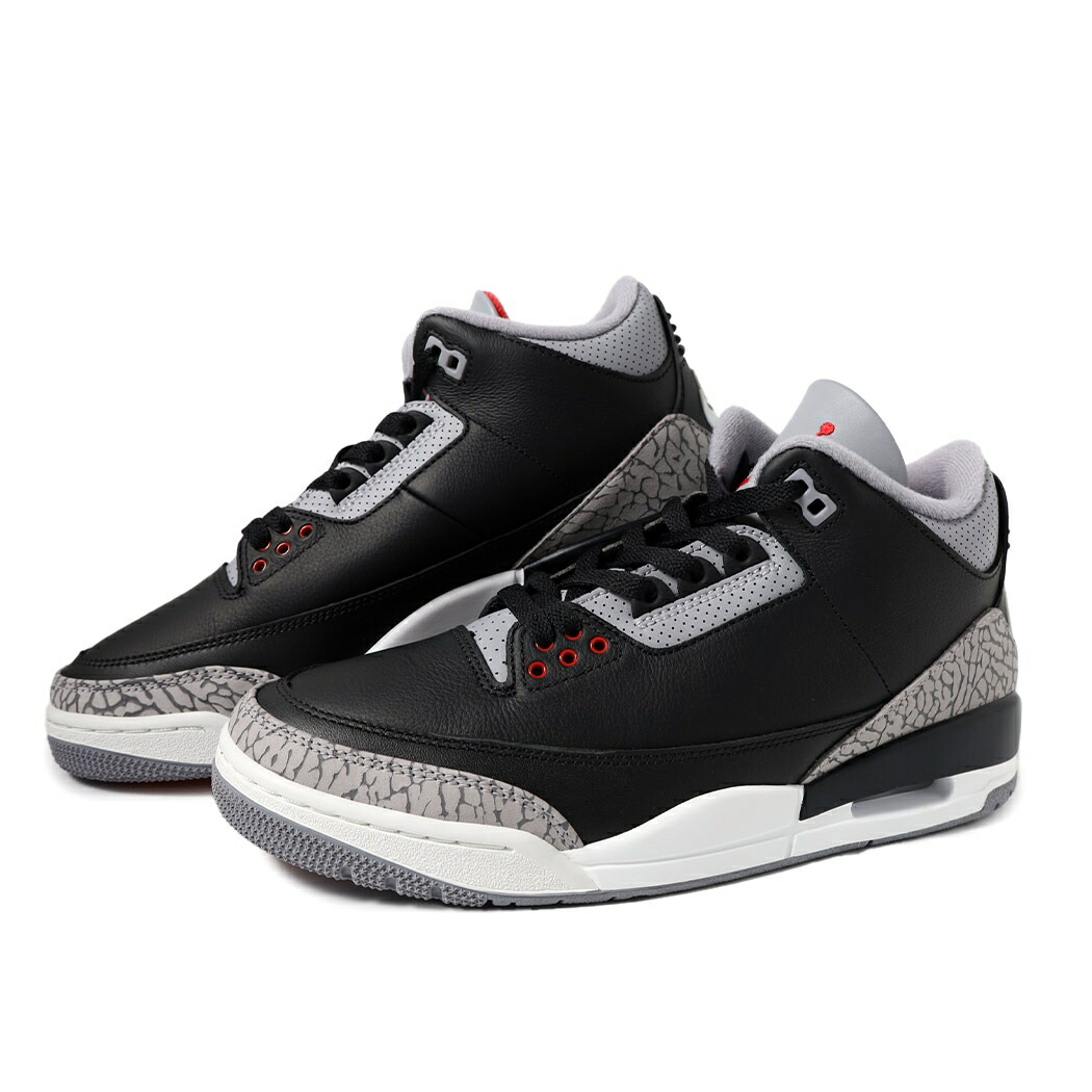 【楽天市場】NIKE ナイキ エア ジョーダン 3 レトロ スニーカー AIR JORDAN 3 RETRO Black Cement ...