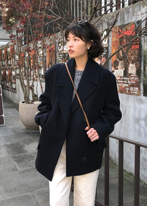 【楽天市場】ヒドルトンウールハーフピコット ジャケット ダブルブレストジャケット レディース｜韓国 From Beginning｜コーディブック：CODIBOOK