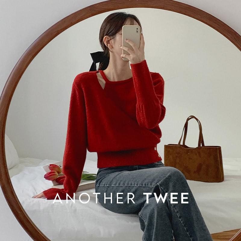 【楽天市場】アンバランスアンバルトゥームラップニット ニット セーター レディース｜韓国 ANOTHER TWEE｜コーディブック：CODIBOOK
