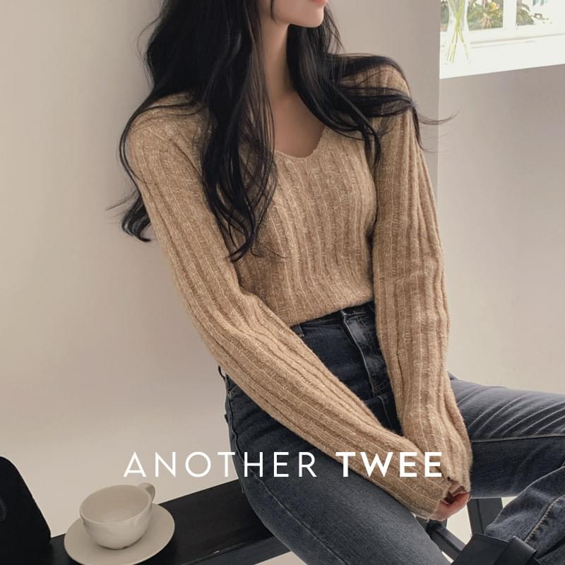 【楽天市場】ロディリブゴルジVネックニット ニット セーター レディース｜韓国 ANOTHER TWEE｜コーディブック：CODIBOOK