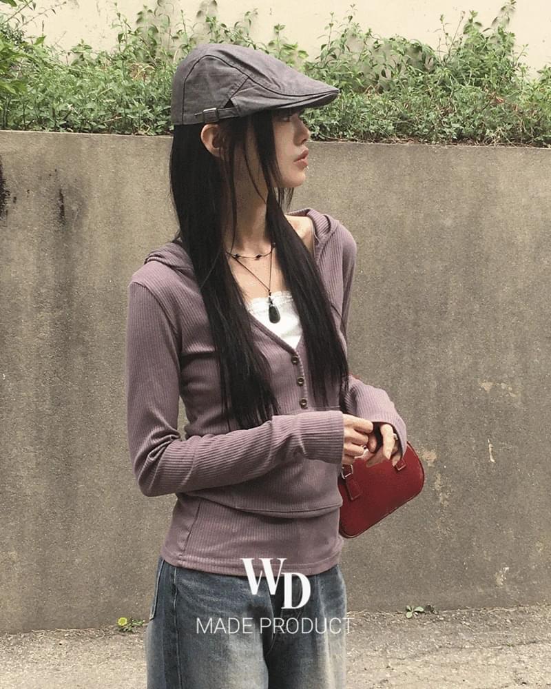 【楽天市場】ティボットヴィンテージボタンVリブゴルジフードTシャツ 長袖 Tシャツ レディース｜韓国 wonderwonder｜コーディブック：CODIBOOK