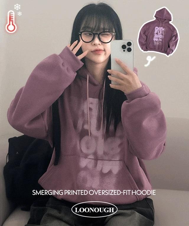 【楽天市場】スマージングプリントオーバーフィットフードティー 長袖 Tシャツ フードパーカー レディース｜韓国 Loonough｜コーディブック：CODIBOOK
