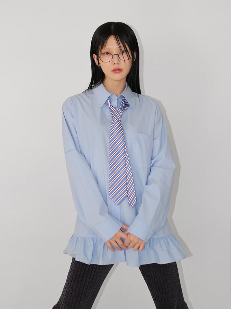 【楽天市場】FRILL LONG SH シャツ レディース｜韓国 AAKE｜コーディブック：CODIBOOK