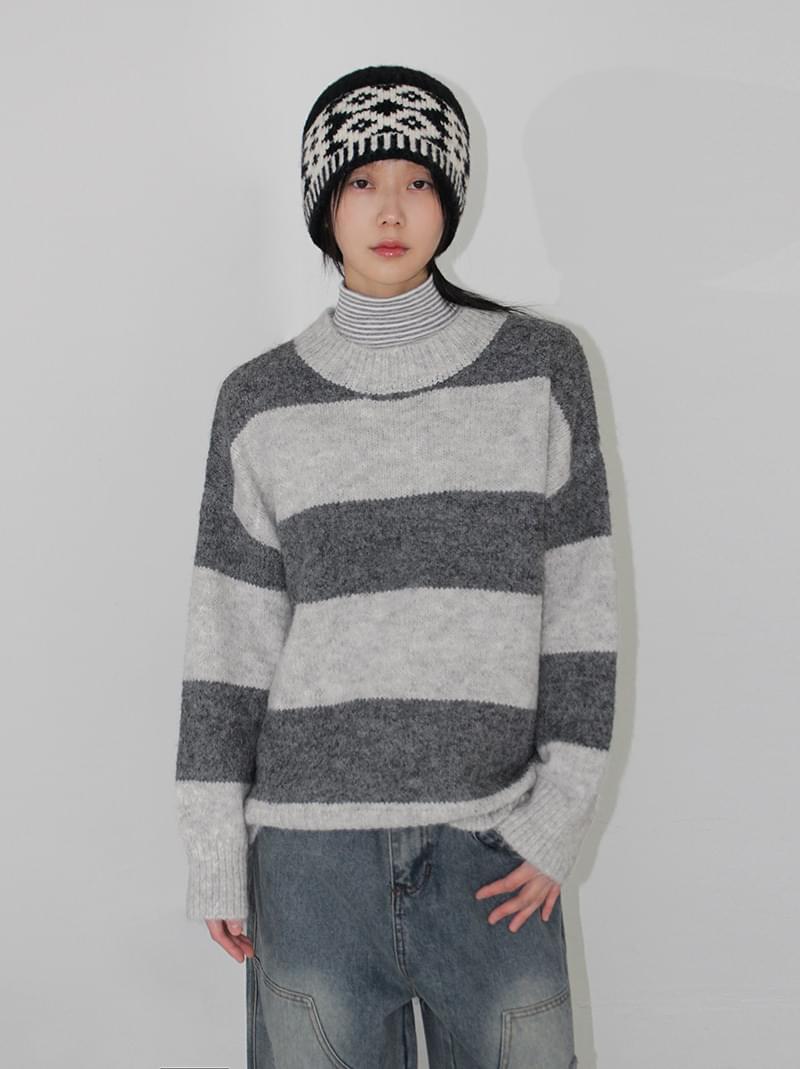 【楽天市場】BOLD STRIPE OVER KNIT ニット セーター レディース｜韓国 AAKE｜コーディブック：CODIBOOK
