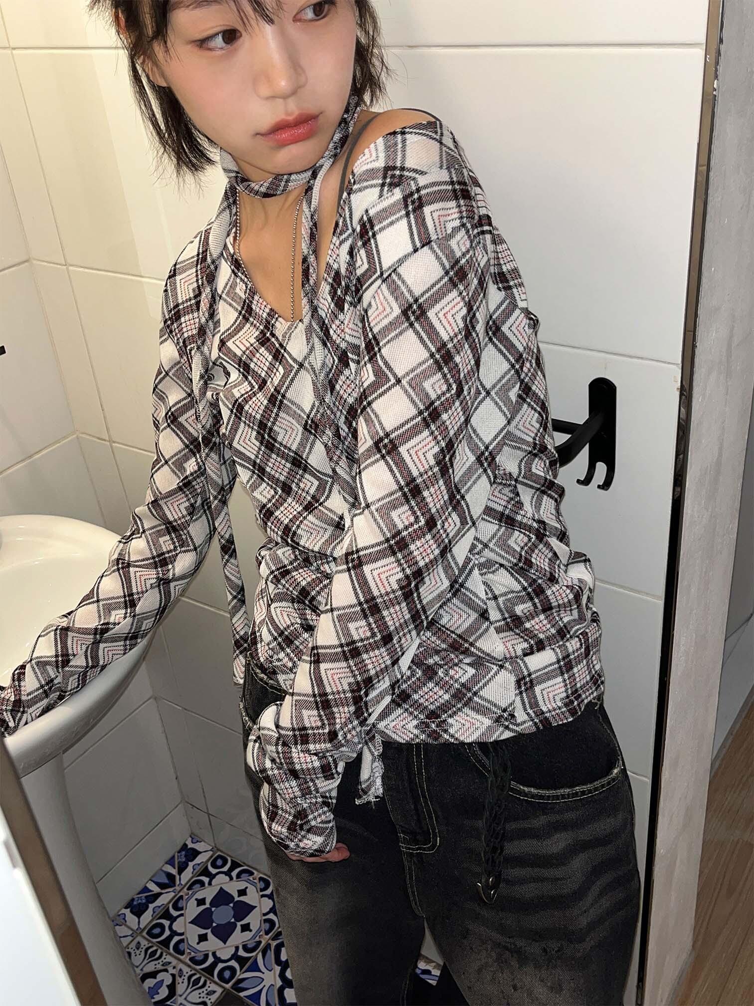 【楽天市場】デュアル#スカーフSET 長袖 Tシャツ レディース｜韓国 kim9hope｜コーディブック：CODIBOOK