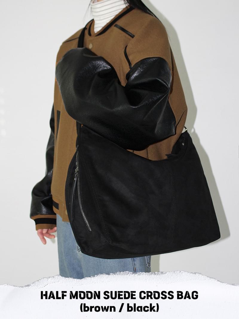 【楽天市場】HALF MOON SUEDE CROSS BAG ショルダーバッグ レディース｜韓国 AAKE｜コーディブック：CODIBOOK