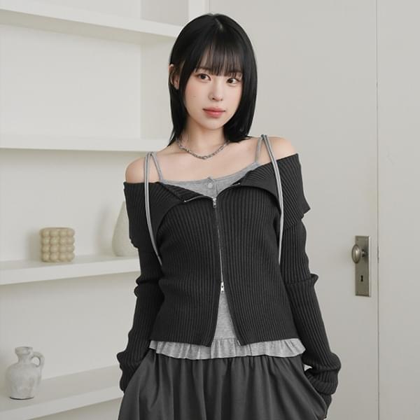 【楽天市場】セリーオフショルダーツーウェイジップアップ ジップアップ レディース｜韓国 binary01｜コーディブック：CODIBOOK