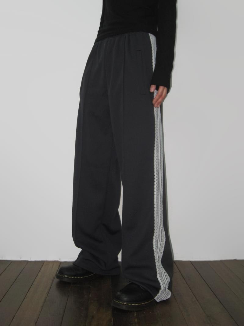 【楽天市場】LACE TRACK LINE PT パンツ レディース｜韓国 AAKE｜コーディブック：CODIBOOK