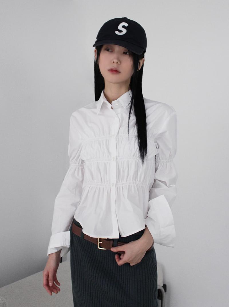 【楽天市場】CHEST SHIRRING CROP SH シャツ レディース｜韓国 AAKE｜コーディブック：CODIBOOK