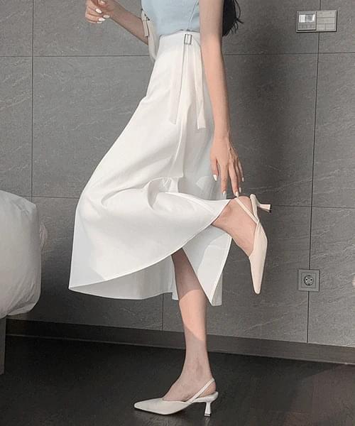 【楽天市場】ベリーサイドバックルフレアロングスカート スカート レディース｜韓国 secon'de secon｜コーディブック：CODIBOOK