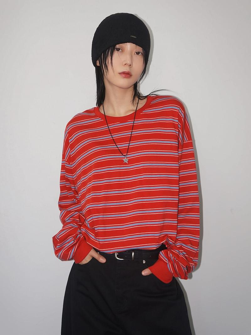 【楽天市場】CHUPS STRIPE OVER T 長袖 Tシャツ Tシャツ レディース｜韓国 AAKE｜コーディブック：CODIBOOK