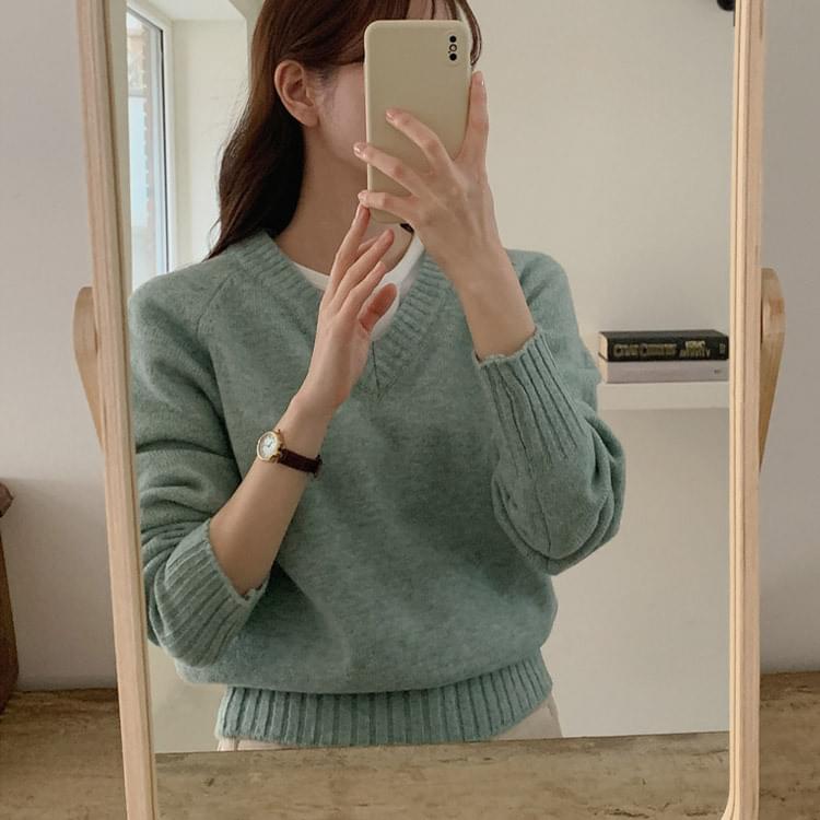 【楽天市場】アイレラグランVネックニット ニット セーター レディース｜韓国 ANOTHER TWEE｜コーディブック：CODIBOOK