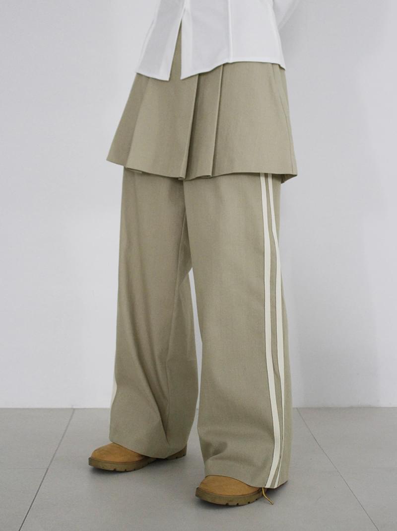 【楽天市場】PLEATS SK TRACK PT パンツ ワイドパンツ レディース｜韓国 AAKE｜コーディブック：CODIBOOK