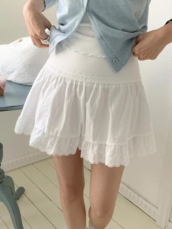 【楽天市場】セラレースミニスカート - 2color/S,M スカート ラッフルスカート レディース｜韓国 ifyou｜コーディブック：CODIBOOK