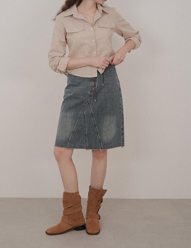 【楽天市場】ウォッシュヴィンテージウォッシングデニムバックバンディングミディスカート80441 スカート デニムスカート レディース｜韓国 ...