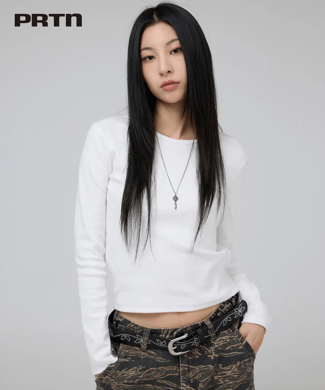 【楽天市場】PRTN）ベーシックラウンドTシャツ 長袖 Tシャツ レディース｜韓国 porterna｜コーディブック：CODIBOOK