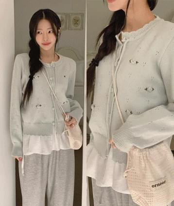 【楽天市場】ユリ花刺繍cd カーディガン / ベスト レディース｜韓国 CWITHC｜コーディブック：CODIBOOK