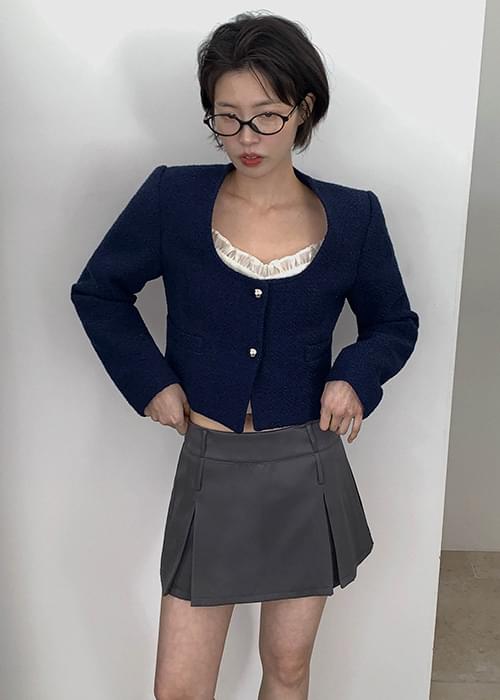 【楽天市場】アテナUネッククロップツイードジャケット ジャケット カーディガン レディース｜韓国 From Beginning｜コーディブック：CODIBOOK