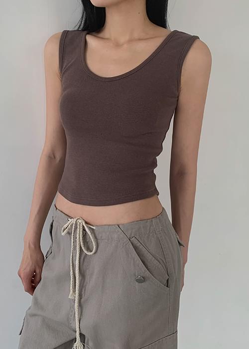 【楽天市場】ソリッドUネックコットンスリーブレス ノースリーブ タンクトップ レディース｜韓国 From Beginning｜コーディブック：CODIBOOK