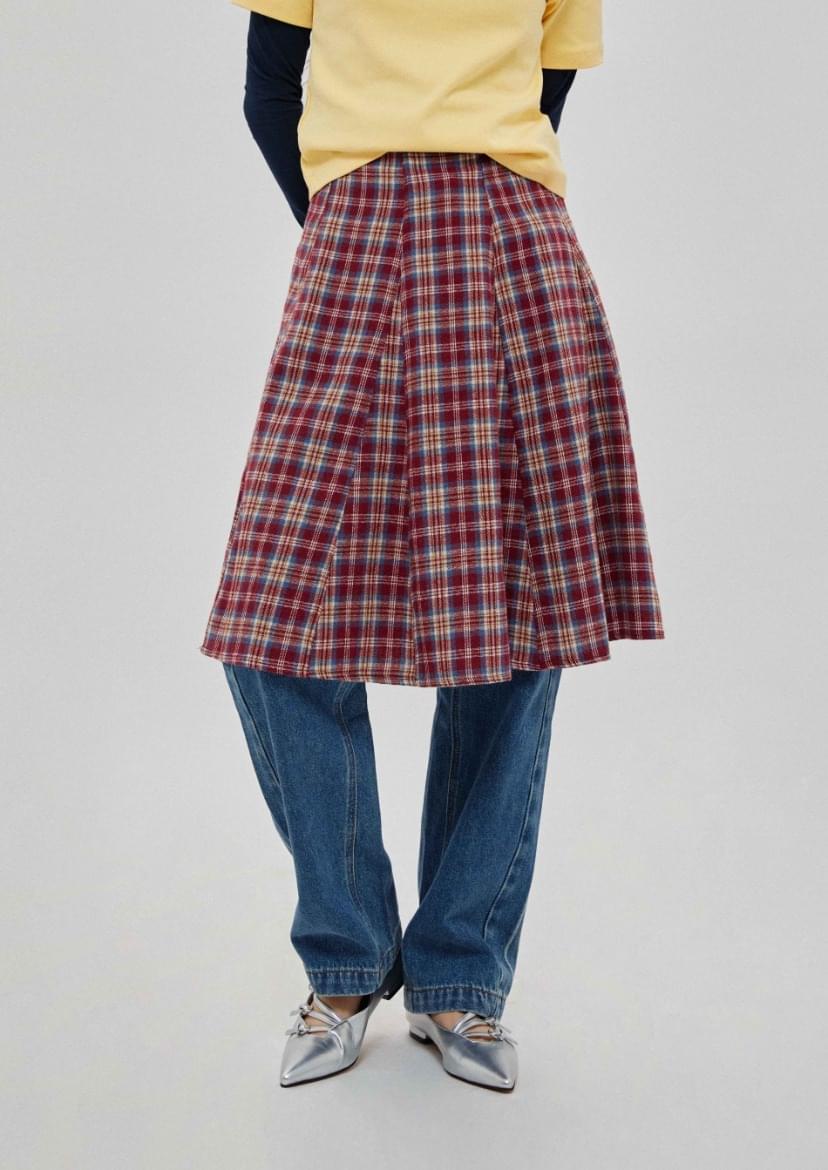 【楽天市場】スイングチェックフレアスカート スカート レディース｜韓国 privatelookbook｜コーディブック：CODIBOOK