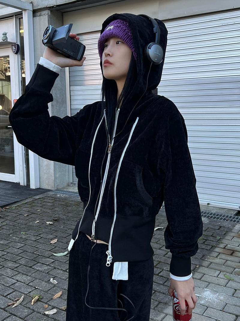 【楽天市場】LUA ZIPPER VELVET HOODIE ZIP-UP ジップアップ レディース｜韓国 AAKE｜コーディブック：CODIBOOK