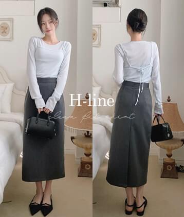 【楽天市場】クリーンHロングスカート スカート レディース｜韓国 CWITHC｜コーディブック：CODIBOOK
