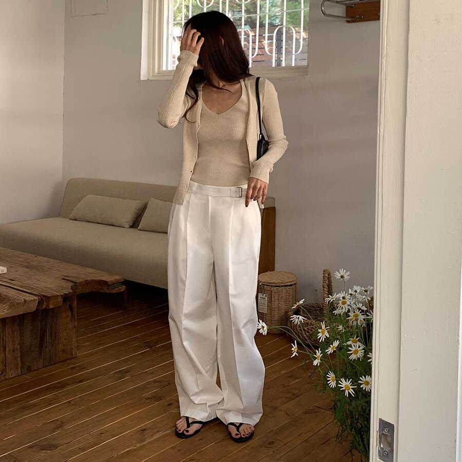 【楽天市場】ヘイトピンタックパンツ パンツ ワイドパンツ レディース｜韓国 WONLOG｜コーディブック：CODIBOOK