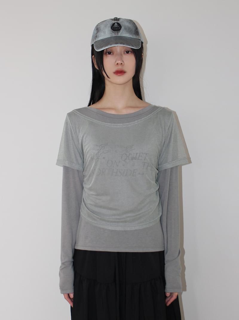 【楽天市場】ANGEL SEE-THROUGH LAYERED T 長袖 Tシャツ Tシャツ レディース｜韓国 AAKE｜コーディブック：CODIBOOK