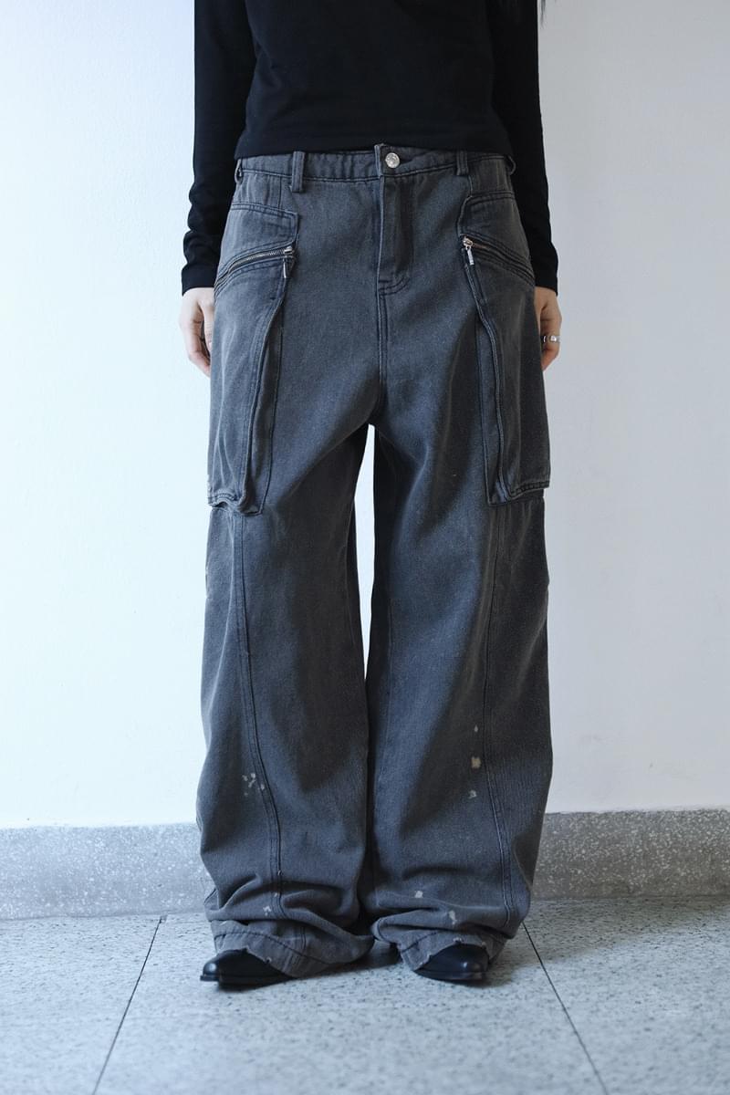 【楽天市場】絵画ウォッシュカーゴデニム デニムパンツ レディース｜韓国 COLOR iN ID｜コーディブック：CODIBOOK