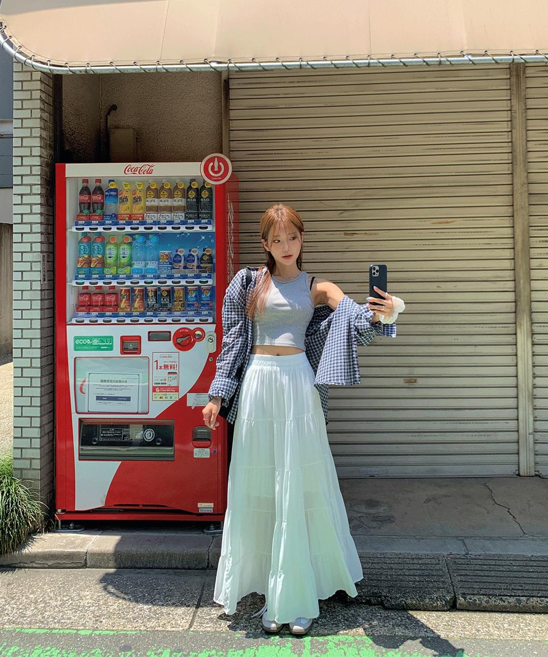 【楽天市場】イククマキシカンカンプリーツバンディングロングスカート スカート ラッフルスカート レディース｜韓国 MINGPIECE｜コーディ ...