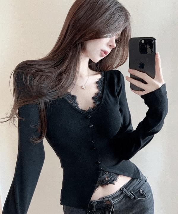 【楽天市場】ソリブVネックレースレイヤードTシャツ 長袖 Tシャツ レディース｜韓国 Dearlow｜コーディブック：CODIBOOK