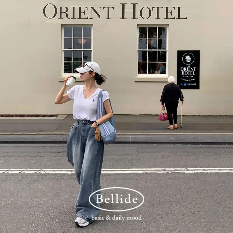 【楽天市場】[BELLIDE MADE] サイドフォールディングワイドデニムパンツ デニムパンツ レディース｜韓国 BEIDELLI｜コーディブック：CODIBOOK