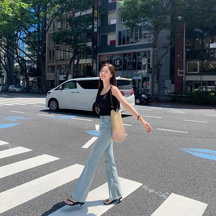 【楽天市場】マスケットブーツカットデニム デニムパンツ レディース｜韓国 WONLOG｜コーディブック：CODIBOOK