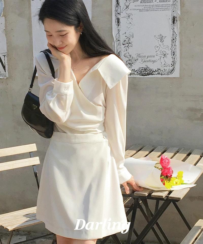 【楽天市場】[MADE]ニナ ミニ ラップ ワンピース ミニワンピース オフショルダードレス レディース｜韓国 Daltt｜コーディブック：CODIBOOK