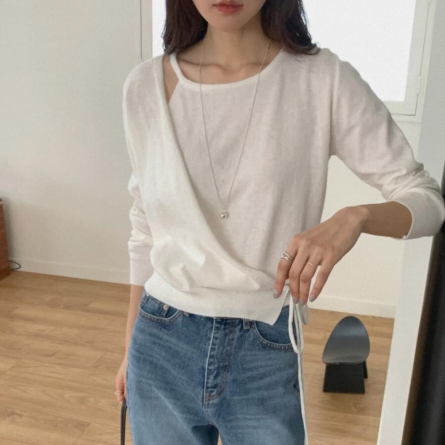 【楽天市場】ケイリーラップニット ニット レディース｜韓国 WONLOG｜コーディブック：CODIBOOK