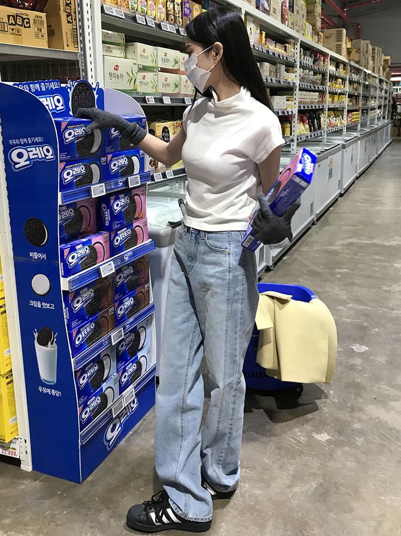 【楽天市場】INVIVE HALF NECK SLEEVE T 半袖 Tシャツ レディース｜韓国 AAKE｜コーディブック：CODIBOOK