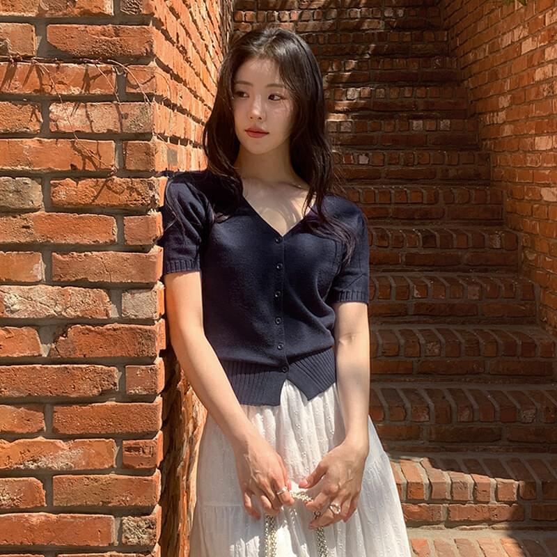 【楽天市場】ディロティリネンラウンド半袖カーディガン カーディガン / ベスト カーディガン レディース｜韓国 MORENNE｜コーディブック：CODIBOOK