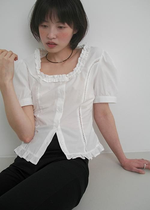 【楽天市場】キャネスフリルスクエアブラウス ブラウス レディース｜韓国 From Beginning｜コーディブック：CODIBOOK