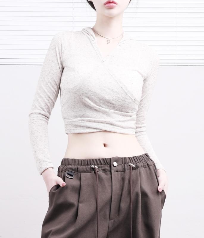 【楽天市場】マジュールラップフードTシャツ 長袖 Tシャツ Tシャツ レディース｜韓国 NONCODE｜コーディブック：CODIBOOK