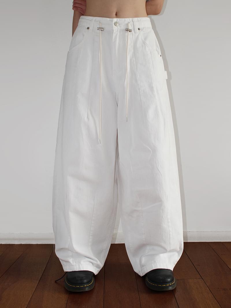 【楽天市場】PART LINE STRING PT パンツ ワイドパンツ レディース｜韓国 AAKE｜コーディブック：CODIBOOK