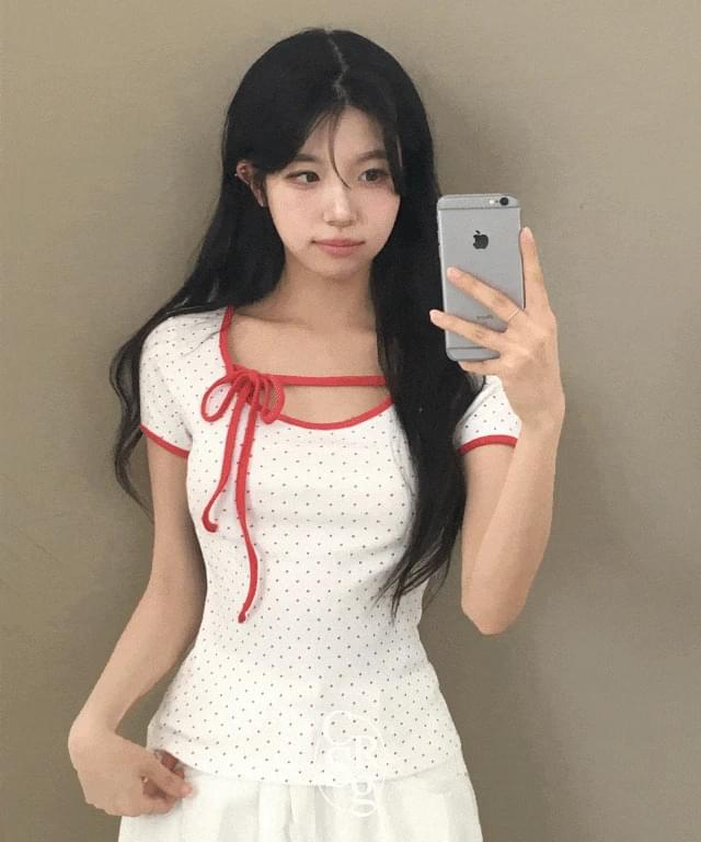 【楽天市場】いちごケーキコイ配色ドット半袖Tシャツ 半袖 Tシャツ ブラウス レディース｜韓国 creamsugar｜コーディブック：CODIBOOK