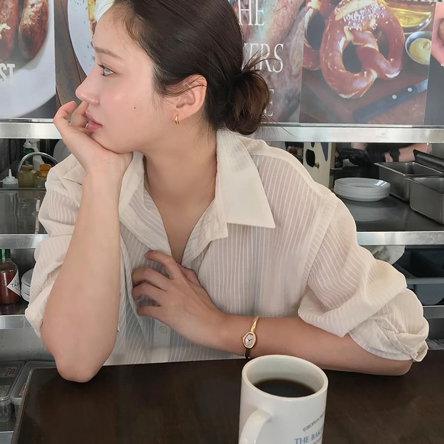 【楽天市場】WONTローミングストライプシャツ シャツ レディース｜韓国 WONLOG｜コーディブック：CODIBOOK