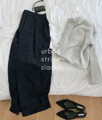 【楽天市場】アーバンストライプパンツ パンツ レディース｜韓国 CWITHC｜コーディブック：CODIBOOK