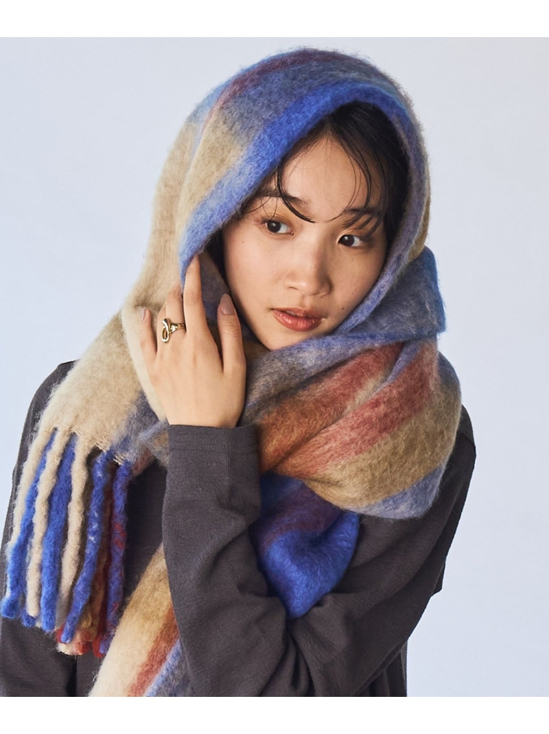 【楽天市場】【SALE／25%OFF】ウールMIXボリュームチェックマフラー coen コーエン ファッション雑貨 マフラー・ストール・ネックウォーマー ネイビー ブラウン ブルー【RBA_E ...
