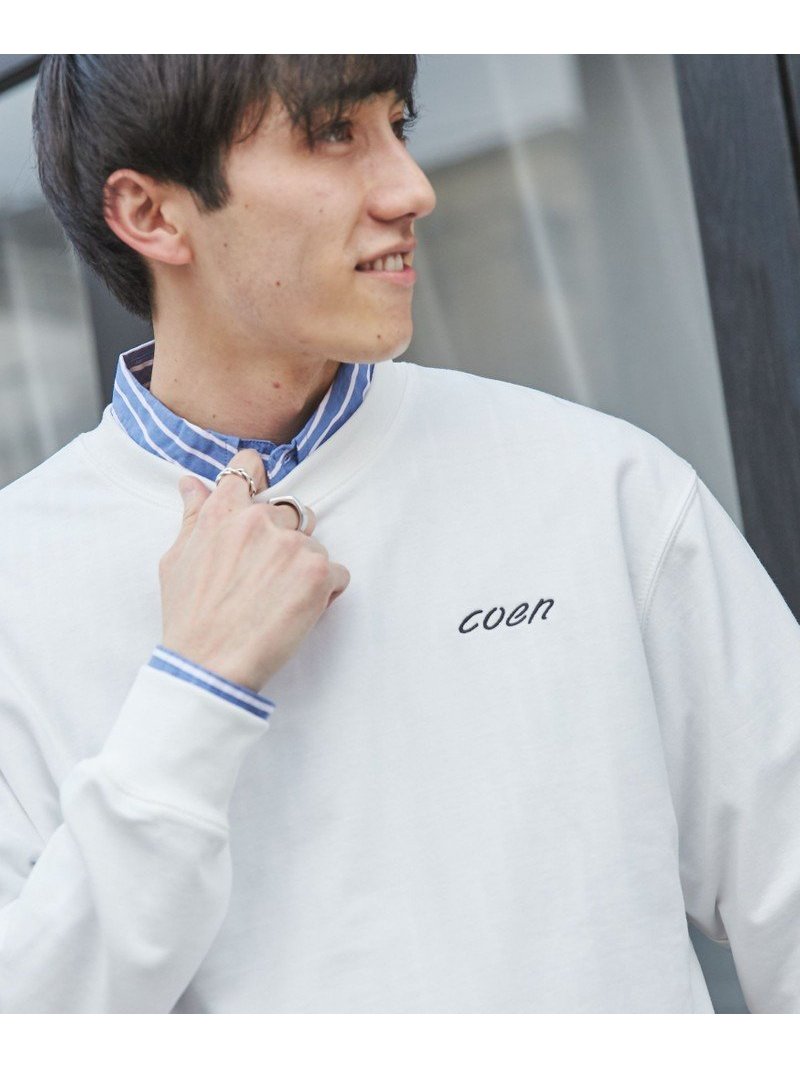 【楽天市場】【SALE／11%OFF】コーエンロゴ刺繍ロングスリーブTシャツ coen コーエン トップス カットソー・Tシャツ ベージュ ホワイト グレー【RBA_E】[Rakuten ...