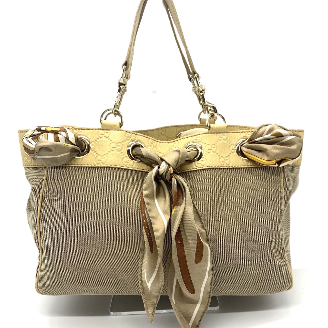 【楽天市場】グッチ 153033 GG トートバッグ キャンバス レディース スカーフ付 GUCCI ABランク 中古：コレクション神戸by ...