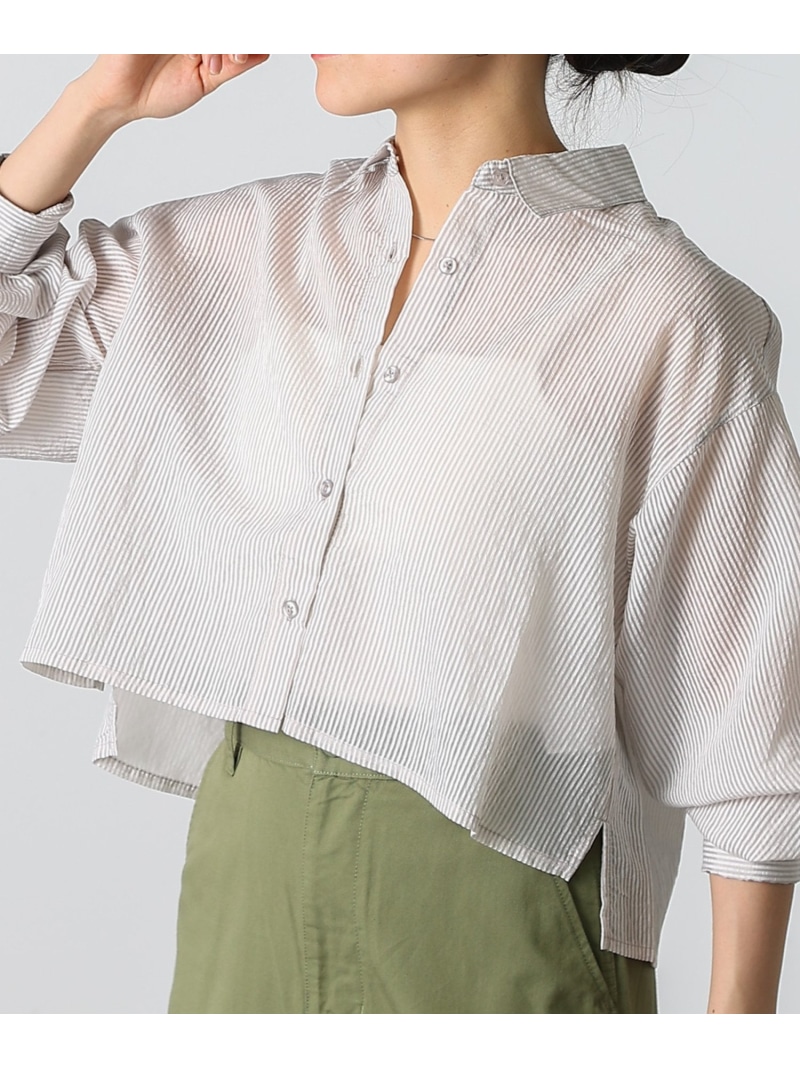 【楽天市場】シアーストライプ短丈シャツ COLONY 2139 コロニー トゥーワンスリーナイン トップス シャツ・ブラウス イエロー ...