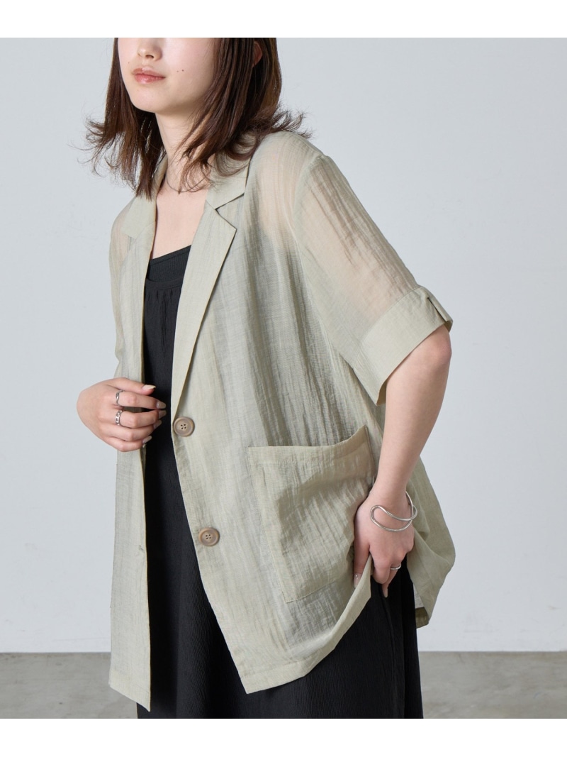 【楽天市場】シアー半袖テーラードシャツジャケット COLONY 2139 コロニー トゥーワンスリーナイン トップス シャツ・ブラウス ...