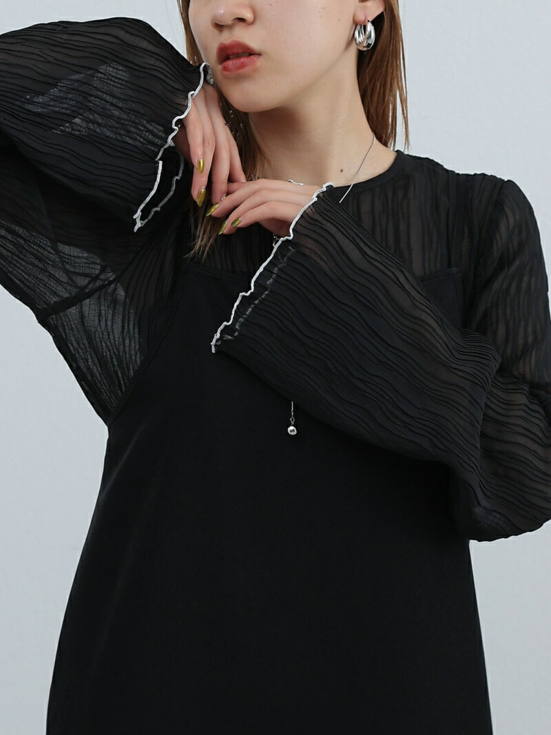 【楽天市場】【SALE／40%OFF】【WEB/一部店舗限定】クリンクルシフォンフレアスリーブプルオーバー COLONY 2139 コロニー ...